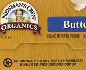 Newman's Own Organic Pop's Corn Microwave Popcorn, Butter, 3 Count