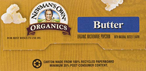 Newman's Own Organic Pop's Corn Microwave Popcorn, Butter, 3 Count