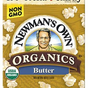 Newman's Own Organic Pop's Corn Microwave Popcorn, Butter, 3 Count