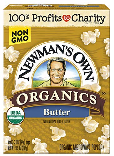 Newman's Own Organic Pop's Corn Microwave Popcorn, Butter, 3 Count