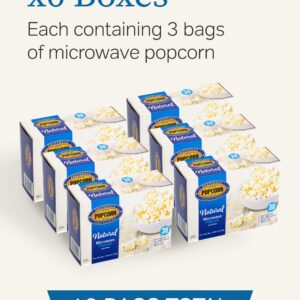 Preferred Popcorn Microwave Popcorn, Non-GMO, Whole Grain, Gluten Free (Natural, 18 Microwavable Bags)