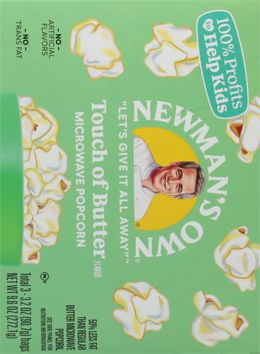 Newman's Own Light Butter Popcorn, 3.5 Oz, 3 Ct