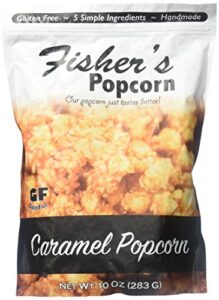 fisher's popcorn caramel bag, 10 oz.