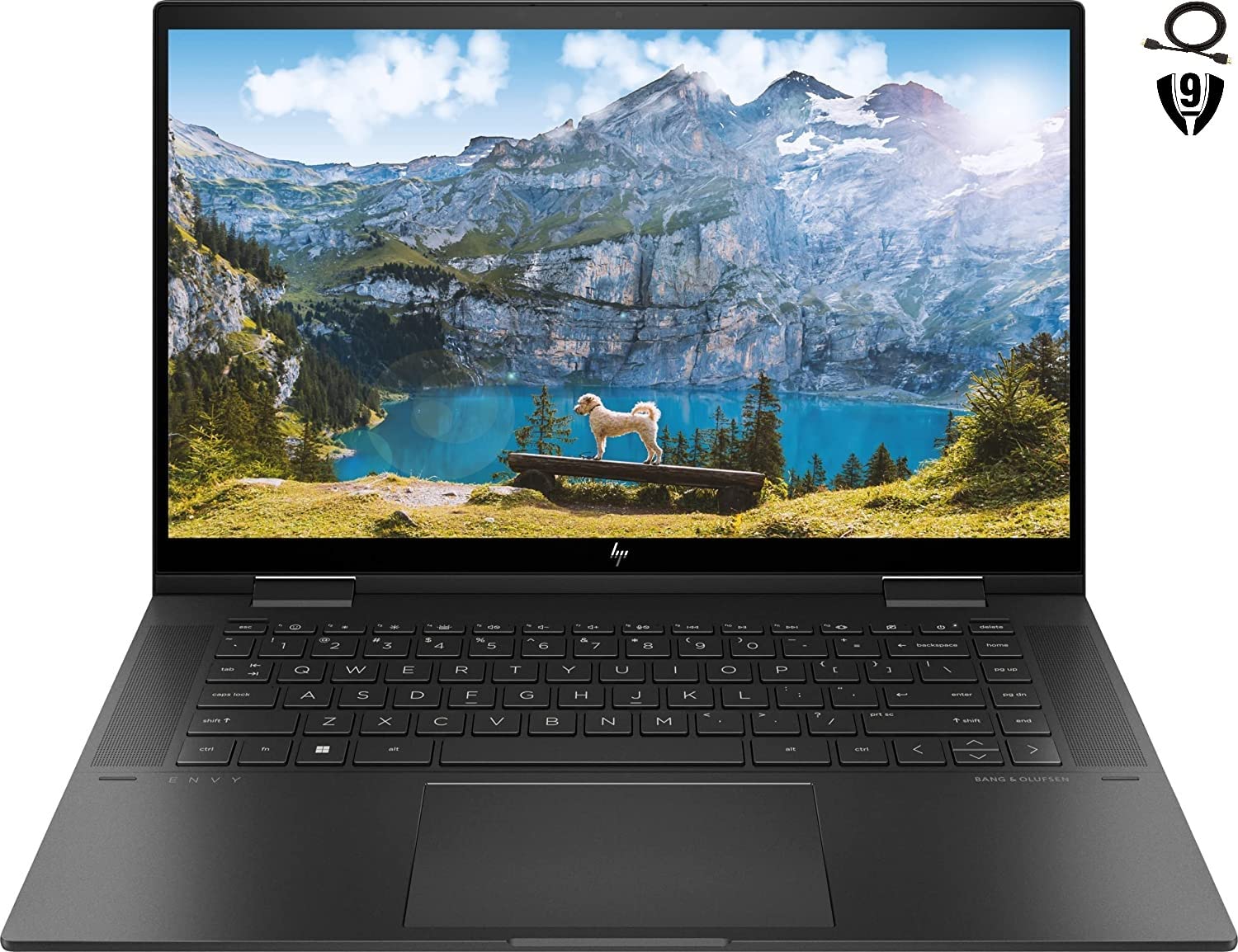 HP Envy x360 2-in-1 15.6" FHD Touchscreen Laptop, AMD Ryzen 5 5625U, 16GB RAM 256GB SSD, Wi-Fi, Bluetooth, HDMI, Webcam, Backlit Keyboard, Windows 11 Home, Black