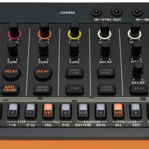 Roland AIRA Compact T-8 Beat Ultra-Portable Bass Machine Sounds | TR-REC Drum Sequencer | Six Rhythm Tracks & Hosa CMM-845 3.5 mm TS to 3.5 mm TS Unbalanced Patch Cables, 1.5 Feet