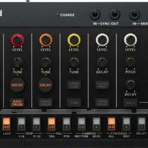 Roland AIRA Compact T-8 Beat Ultra-Portable Bass Machine Sounds | TR-REC Drum Sequencer | Six Rhythm Tracks & Hosa CMM-845 3.5 mm TS to 3.5 mm TS Unbalanced Patch Cables, 1.5 Feet