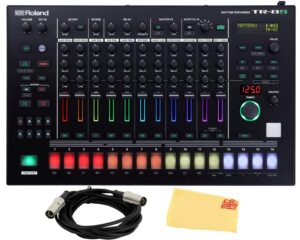 roland tr-8s aria rhythm machine bundle with midi cable and austin bazaar polishing cloth