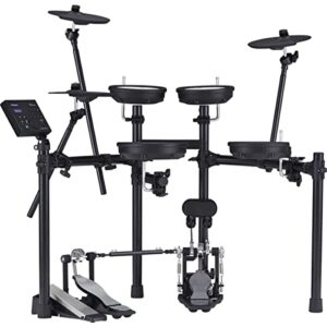 roland td-07dmk electronic v-drums legendary double-ply all mesh head kit with superior expression and playability – bluetooth audio & midi – 40 free melodics lessons, black