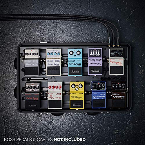 BOSS BCB-1000 Heavy Duty Suitcase-Style Guitar Effects Maximum Protection with Retractable Handle, Wheels and Removable Aluminium Pedal Board (BCB-1000X)