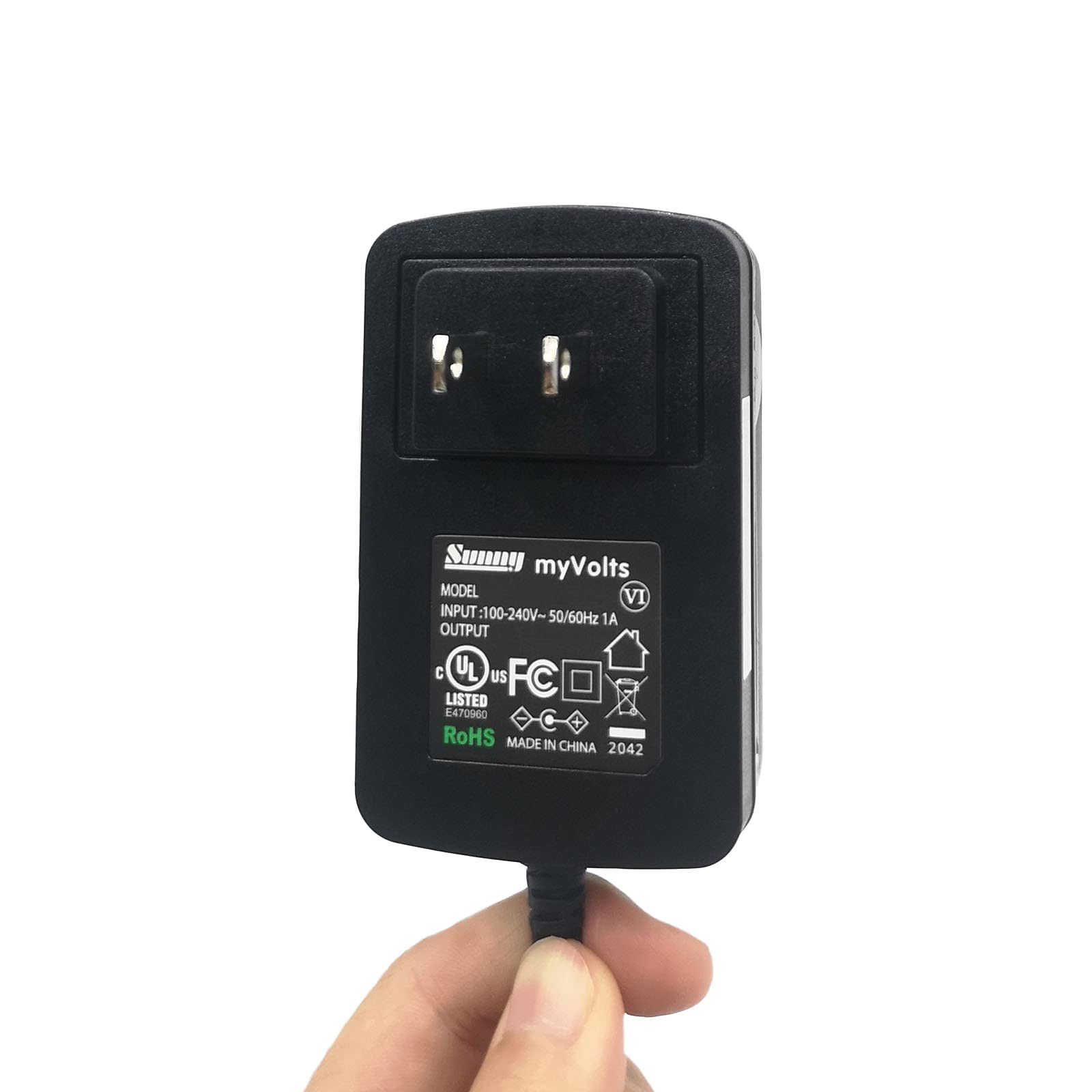 MyVolts 9V power supply adaptor compatible with/replacement for Electro-Harmonix HOG Guitar Synth - US plug