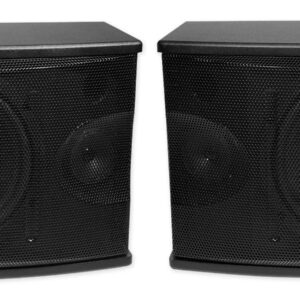 Pair Rockville KPS10 10" 3-Way 1200 Watt MDF Karaoke/Pro Speakers+Tripod Stands