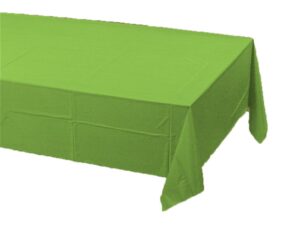 creative converting plain paper tablecloth, fresh lime