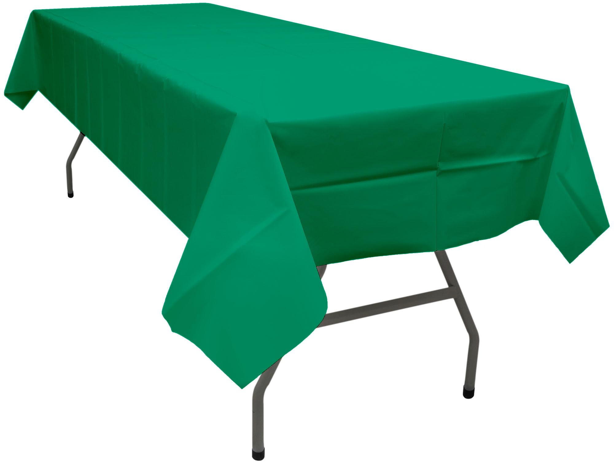 PARTY ULYJA Emerald Green 2 Pack Plastic Tablecloth Rectangle 54 x 108 Inches Disposable Dark Olive Green Sturdy Table Covers for Dining, Birthday, Wedding, Picnic, Event and Outdoor Use