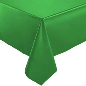 zimpleware premium green plastic table cloth disposable (6 pk) plastic tablecloths for rectangle tables (54in x 108in) party table cloths disposable for 6ft to 8ft rectangle tables