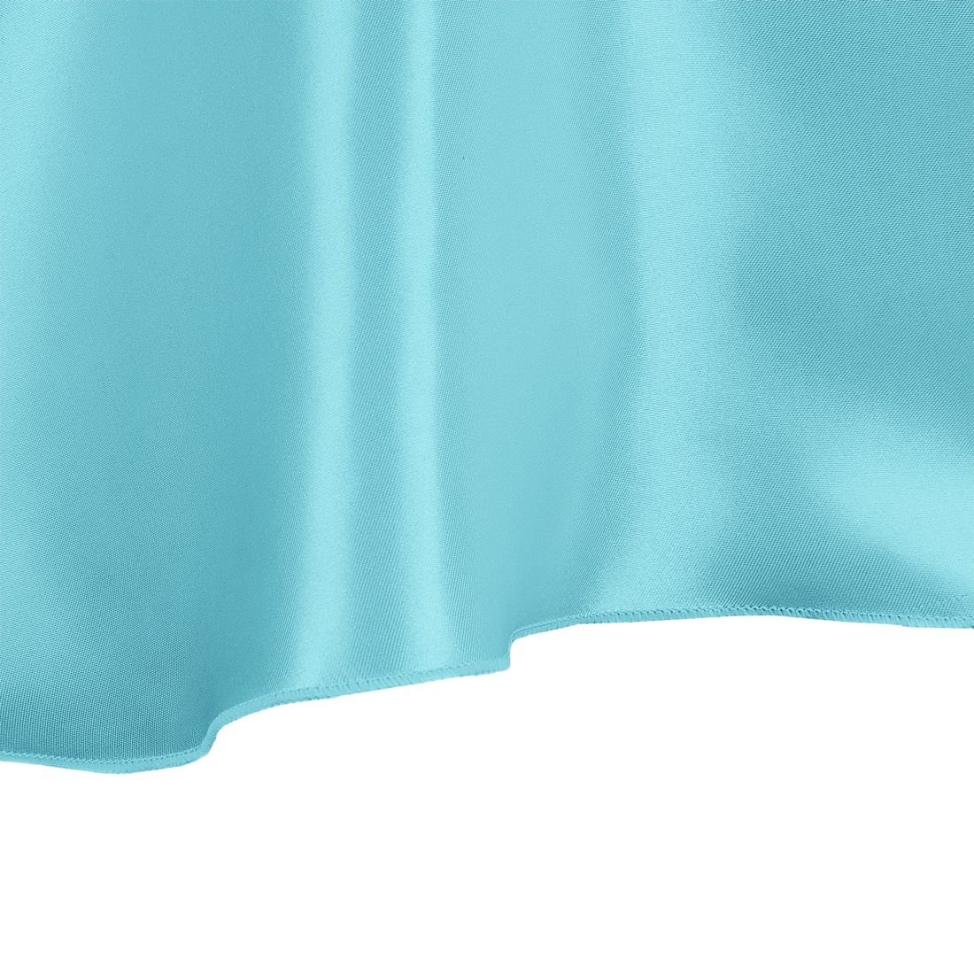 LinenTablecloth 108-Inch Round Satin Tablecloth Turquoise