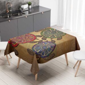 turtle manteles de mesa de tela para fiestas multicolorsmall table cover dust-proof wrinkle resistant 60 x 84 inch