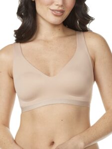 warner's womens cloud 9 super soft, smooth invisible look wireless lightly lined comfort rm1041a t shirt bra, toasted almond, large us