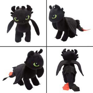 Franco Kids Bedding Super Soft Plush Cuddle Pillow Buddy, One Size, How To Train Your Dragon Toothless, Black