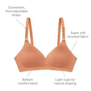 Warner's Women's Cloud 9 Super Soft Wireless Lightly Lined Comfort Bra 1269, Toasted Almond, 36B