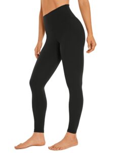 crz yoga butterluxe high waisted lounge legging 28'' - workout leggings for women buttery soft yoga pants black medium