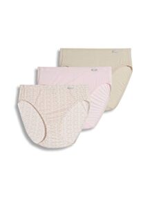 jockey underwear women: supersoft french cut underwear | underwear women pack, 3 pack, pastel pinwheel/sand/frosty pink, 6