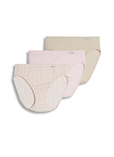 Jockey Underwear Women: Supersoft French Cut Underwear | Underwear Women Pack, 3 Pack, Pastel Pinwheel/Sand/Frosty Pink, 6