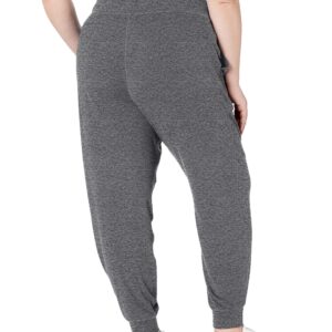 Amazon Essentials Women's Brushed Tech Stretch Jogger Pant (Available in Plus Size), Dark Grey Space Dye, Medium