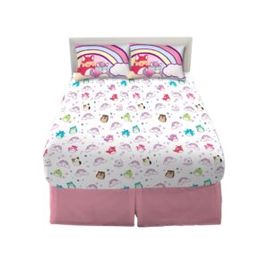 franco squishmallows bedding super soft microfiber sheet set,4 pcs, full