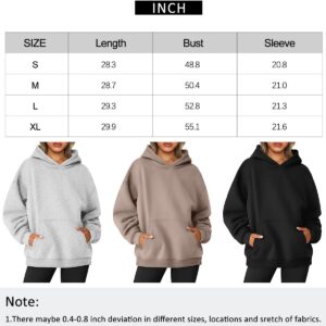 AUTOMET Hoodies for Women Oversized Sweatshirts Cute Long Sleeve Shirts Sweaters Fleece Loose Casual Pullover Fall Clothes Y2k Fashion with Pockets 2024 Grey