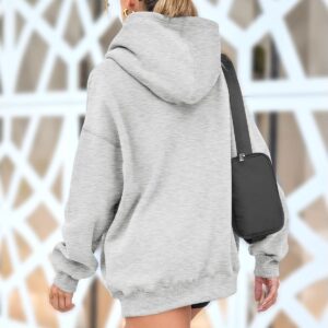 AUTOMET Hoodies for Women Oversized Sweatshirts Cute Long Sleeve Shirts Sweaters Fleece Loose Casual Pullover Fall Clothes Y2k Fashion with Pockets 2024 Grey