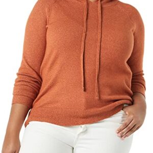 Amazon Essentials Women's Soft Touch Hooded Pullover Sweater, Caramel, Large