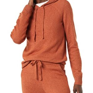 Amazon Essentials Women's Soft Touch Hooded Pullover Sweater, Caramel, Large