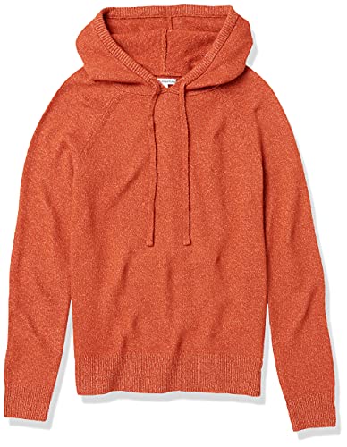 Amazon Essentials Women's Soft Touch Hooded Pullover Sweater, Caramel, Large