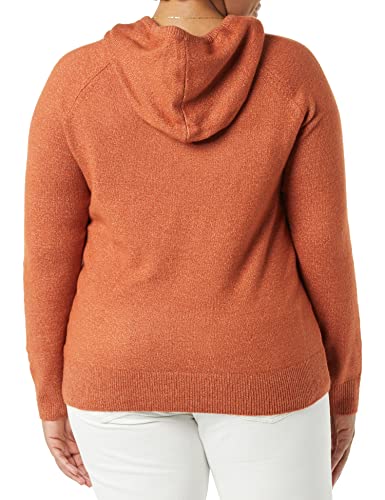 Amazon Essentials Women's Soft Touch Hooded Pullover Sweater, Caramel, Large