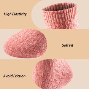 5 Pairs Cozy Thick Wool Socks - Warm and Comfortable Crew Socks for Women and Men, Soft Winter Cabin Socks, Wool Sock Gifts