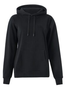 the gym people women's basic pullover hoodie loose fit ultra soft fleece hooded sweatshirt with pockets (fleece lined-black, large)