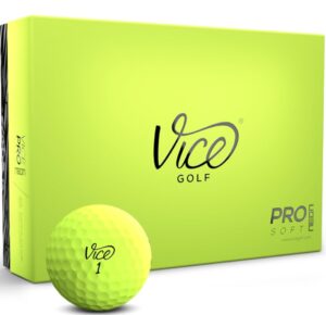 vice pro soft golf balls, lime (one dozen)