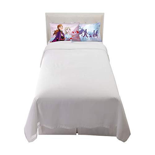 Franco Kids Bedding Set of 2 Super Soft Microfiber Reversible Pillowcase, 20 in x 30 in, Disney Frozen 2