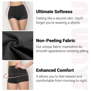 ALWAYS Women Workout Yoga Shorts - Premium soft Solid Stretch Cheerleader Running Dance Volleyball Short Pants Black Plus X-Large