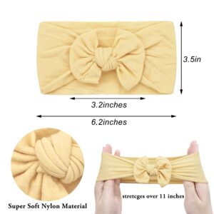 CÉLLOT Super Stretchy Soft Knot Headbands with Hair Bows Head Wrap Hair Accessories For Newborn Baby Girls Infant Toddlers Kids