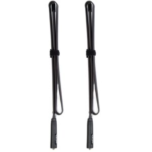 2 pack-43 inch foldable/tactical raido antenna walkie talkies dual band uv vhf/uhf 144/430mhz antennas two way radio connector for kenwood baofeng uv-5r uv82 888s f8hp retevis h777 by wmm (108 cm)