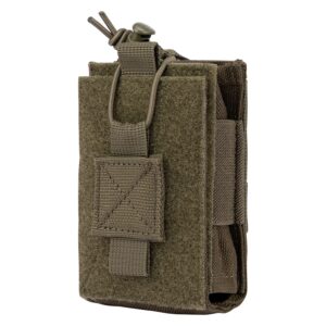 dotacty adjustable radio pouch molle radio holder for tactical duty belt two ways radio holster walkie talkies case mag carrier 5.56mm 7.62mm magazine nylon carry bag for police security rescue rg