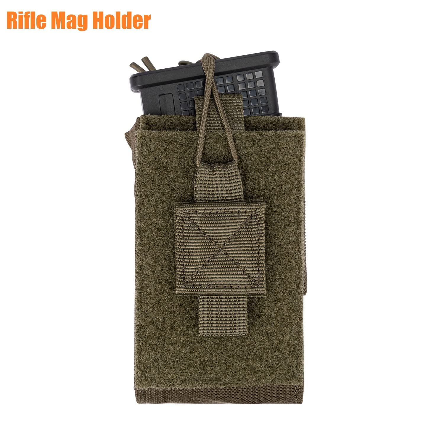 Dotacty Adjustable Radio Pouch MOLLE Radio Holder for Tactical Duty Belt Two Ways Radio Holster Walkie Talkies Case Mag Carrier 5.56mm 7.62mm Magazine Nylon Carry Bag for Police Security Rescue RG