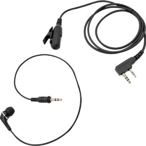 JUYODE Quick Disconnect Earpiece 2 Pin Walkie Talkie in-Ear Headset for Baofeng UV-5R UV-82 UV-82hp BF-888s BF-F9 Archsell AR-152 Kenwood TK-2312 Retevis H-777 RT21 RT22 RT68 Single Wire Surveillance