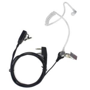 BAOFENG 2 Pin PTT Mic Covert Acoustic Tube Earpiece Headset for Kenwood PUXING UV-5R UV-5RA 888S 2 Way Radio(2 Pack)