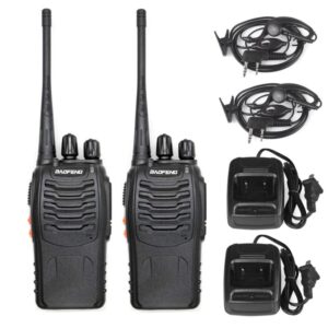 baofeng bf-888s radio handheld two way radio uhf portable walkie talkies for adults, hiking biking camping (2 pack)