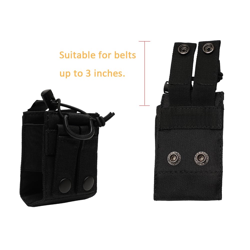 TDYU Radio Holder Duty Belt Multi-Function Radio Case Universal Radio Pouch Compatible with Motorola BaoFeng Kenwood Icom HYT Yaesu Walkie Talkie Two Way Radio 2Pack