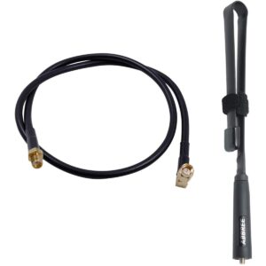 abbree tactical antenna sma-female dual band 144/430mhz foldable compatible with coaxial cable compatible with uv-5r uv-82hp bf-f8hp gt-3tp ham two way radio (18.8 inch)