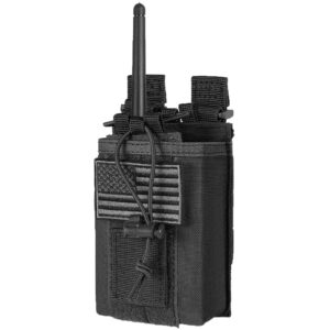 frtkk tactical radio holder radio holster molle radio pouch universal radio case military heavy duty radio bag for police firefighter two ways walkie talkies vest (black)