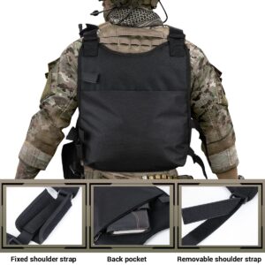 MANGEMA Heavy Duty Radio Harness Holder Tactial Chest Tool Pag Front Pounch Holster Pack MOLLE Vest Breathable 3D Mesh Liner Military Vest for Baofeng UV5R Motorola Kenwood Two Way Radio Walkie Talkie